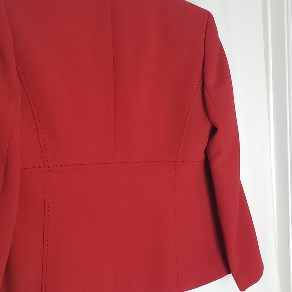 Kasper | Jackets & Coats | Kasper Womens Red Blazer With Shoulder Pads ...